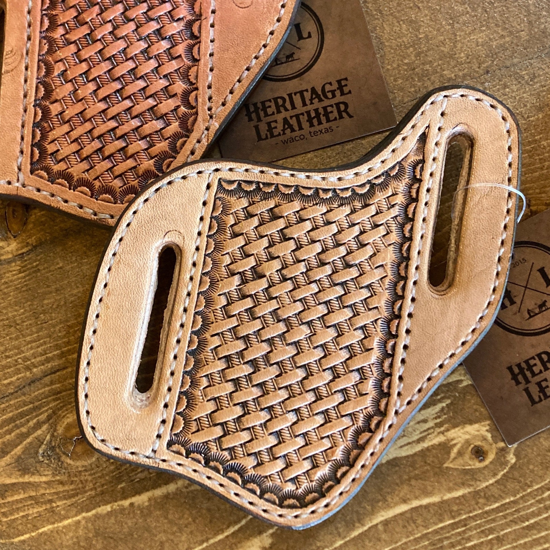 Tooled Leather Pancake Knife Sheath | Heritage Leather